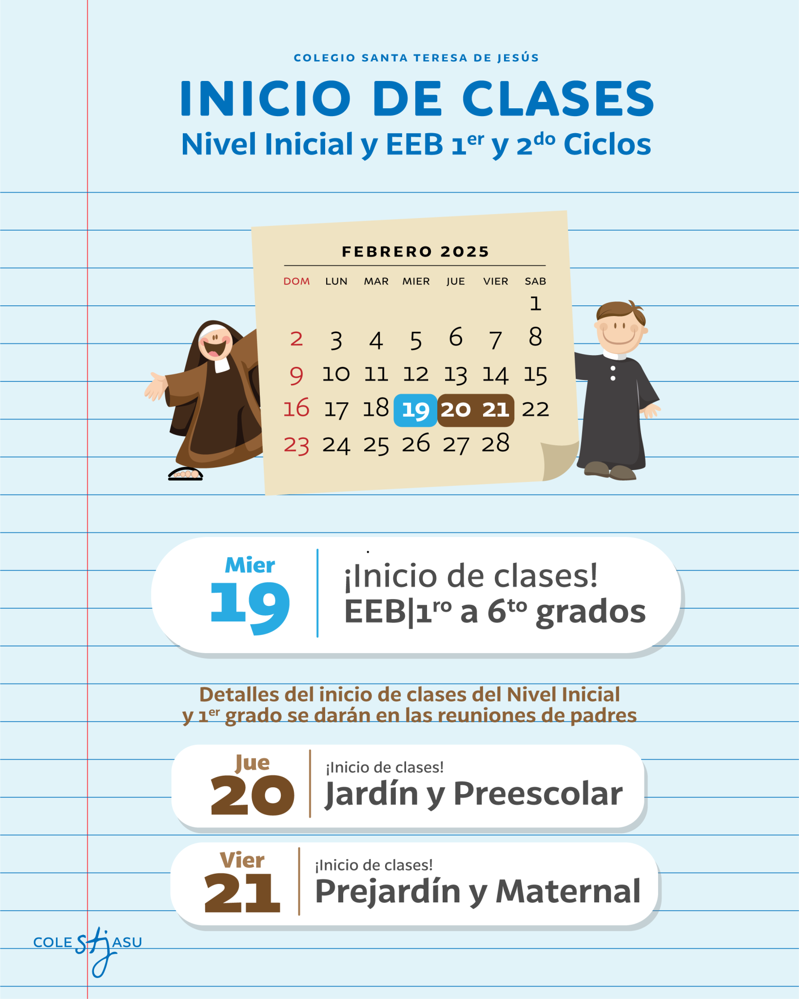 Fechas De Inicio De Clases 2025 Colegio Santa Teresa De Jesús